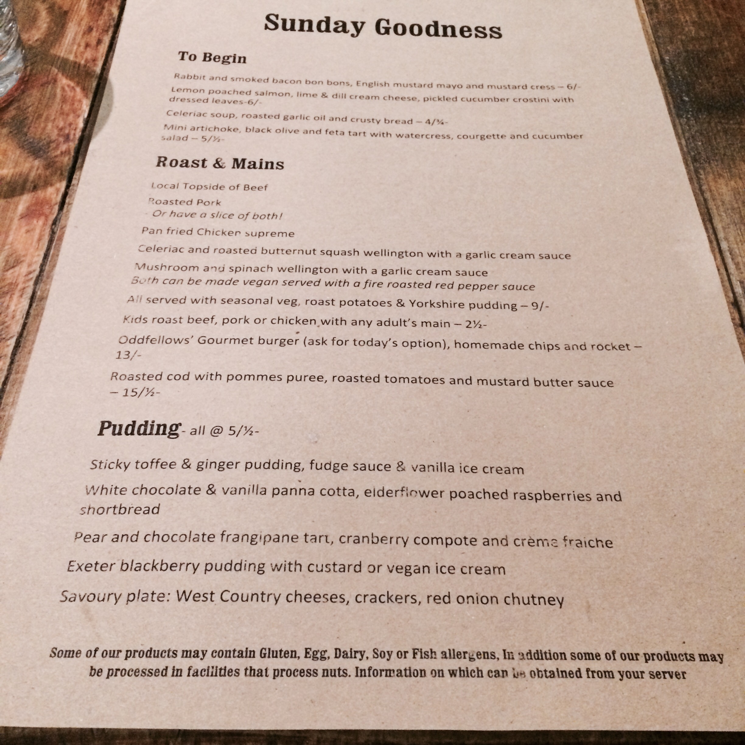 Sunday Lunch at The Oddfellows – Tara's Busy Kitchen (and other stories)